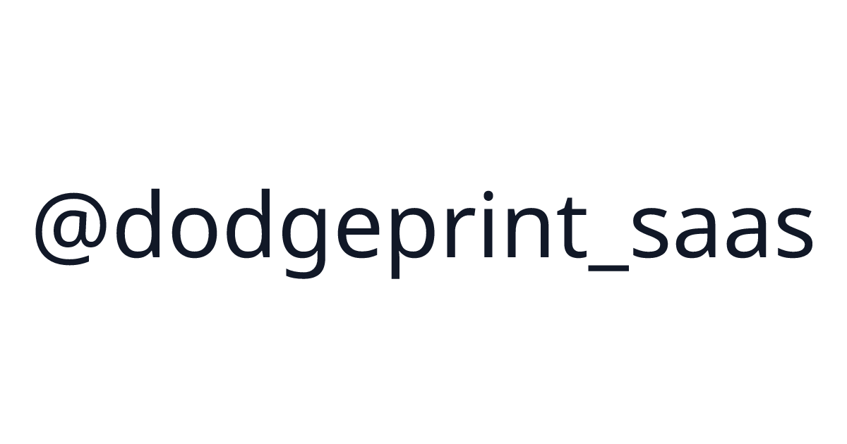 Dodge Print (@dodgeprint_saas) - 1 startup · $38,930 revenue | TrustMRR