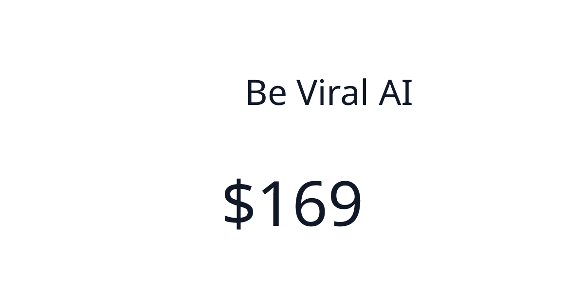 Be Viral AI - $41 last 30 days | TrustMRR