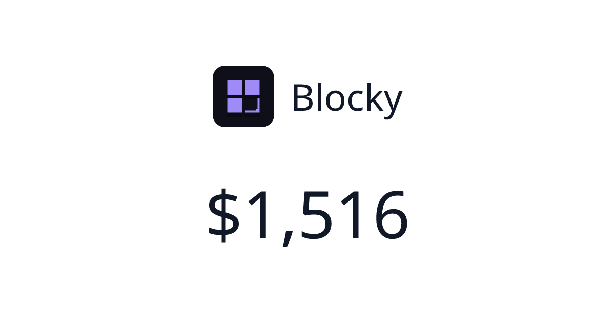 Blocky - $179 last 30 days | TrustMRR