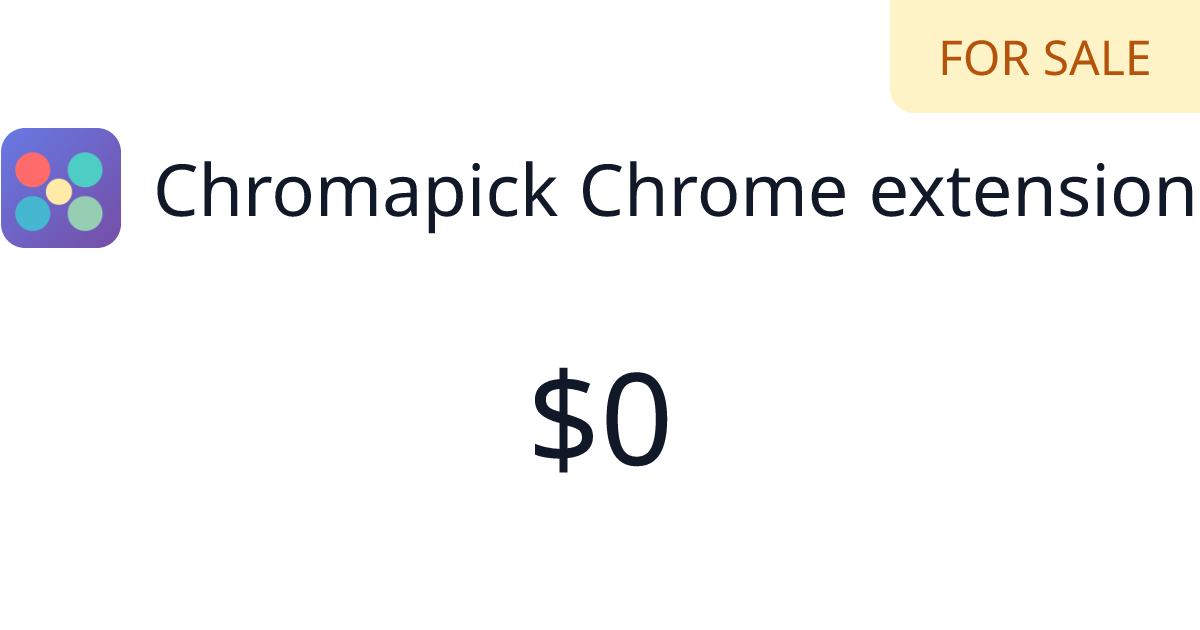 Chromapick Chrome extension - Verified revenue | TrustMRR