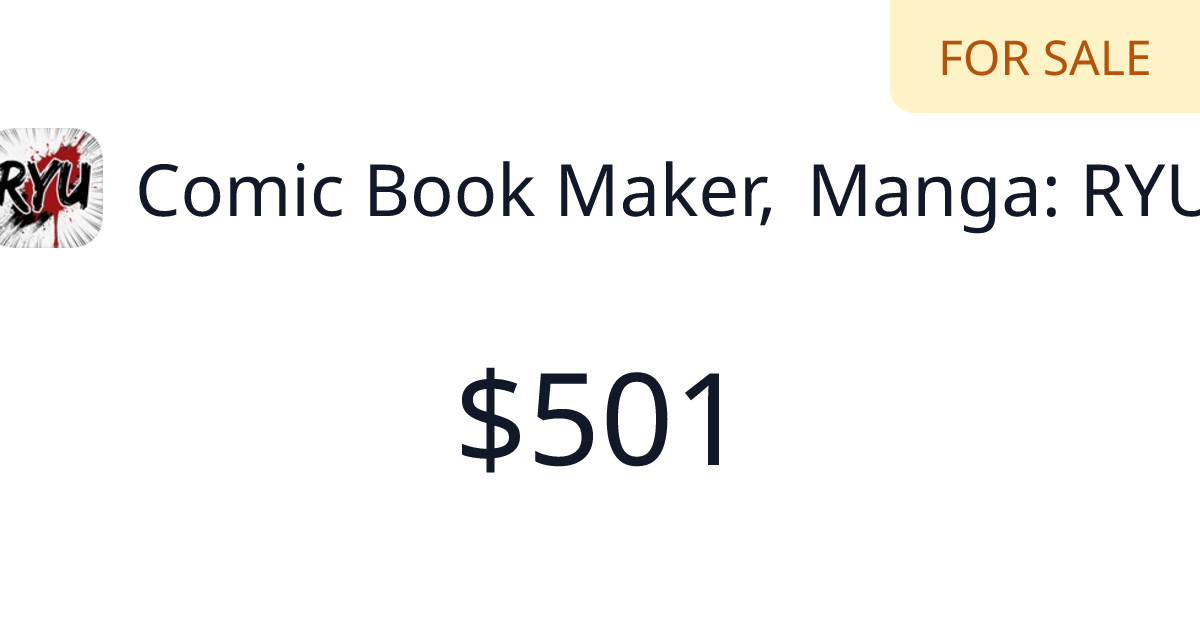 Comic Book Maker, Manga: RYU - $46 last 30 days | TrustMRR