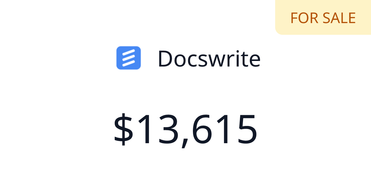Docswrite - $1,128 last 30 days | TrustMRR