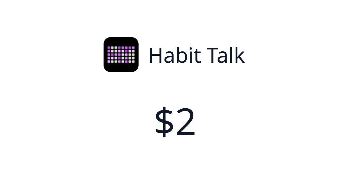 Habit Talk - Verified revenue | TrustMRR