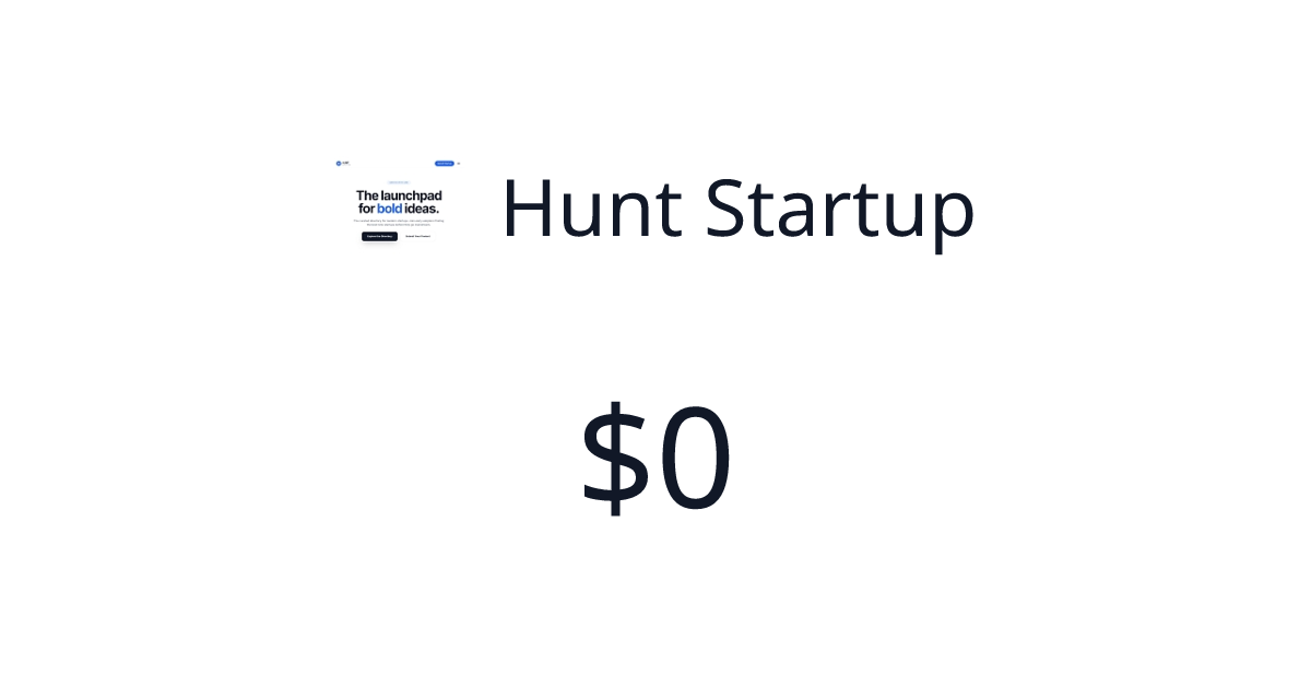 Hunt Startup - Verified revenue | TrustMRR