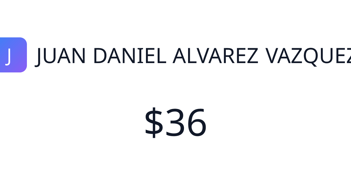 JUAN DANIEL ALVAREZ VAZQUEZ - Verified revenue | TrustMRR