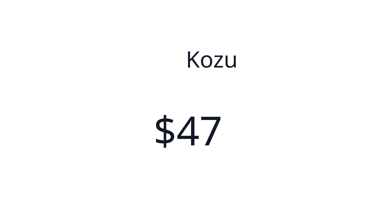 Kozu - $7 last 30 days | TrustMRR