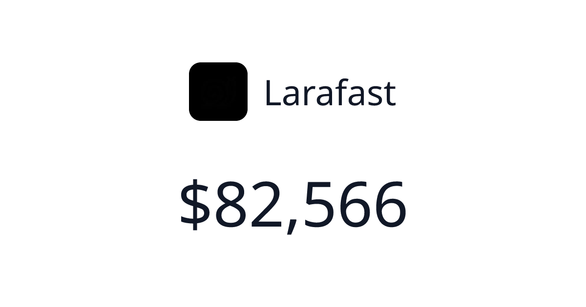 Larafast - $1,096 last 30 days | TrustMRR