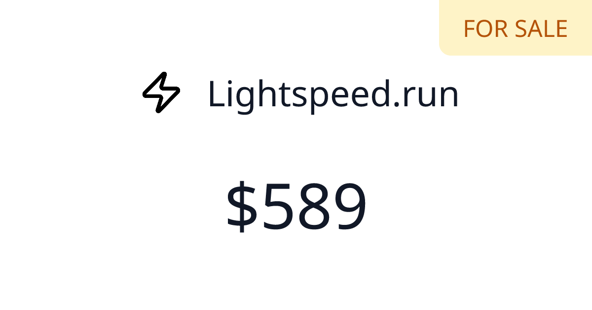 Lightspeed.run - $28 last 30 days | TrustMRR