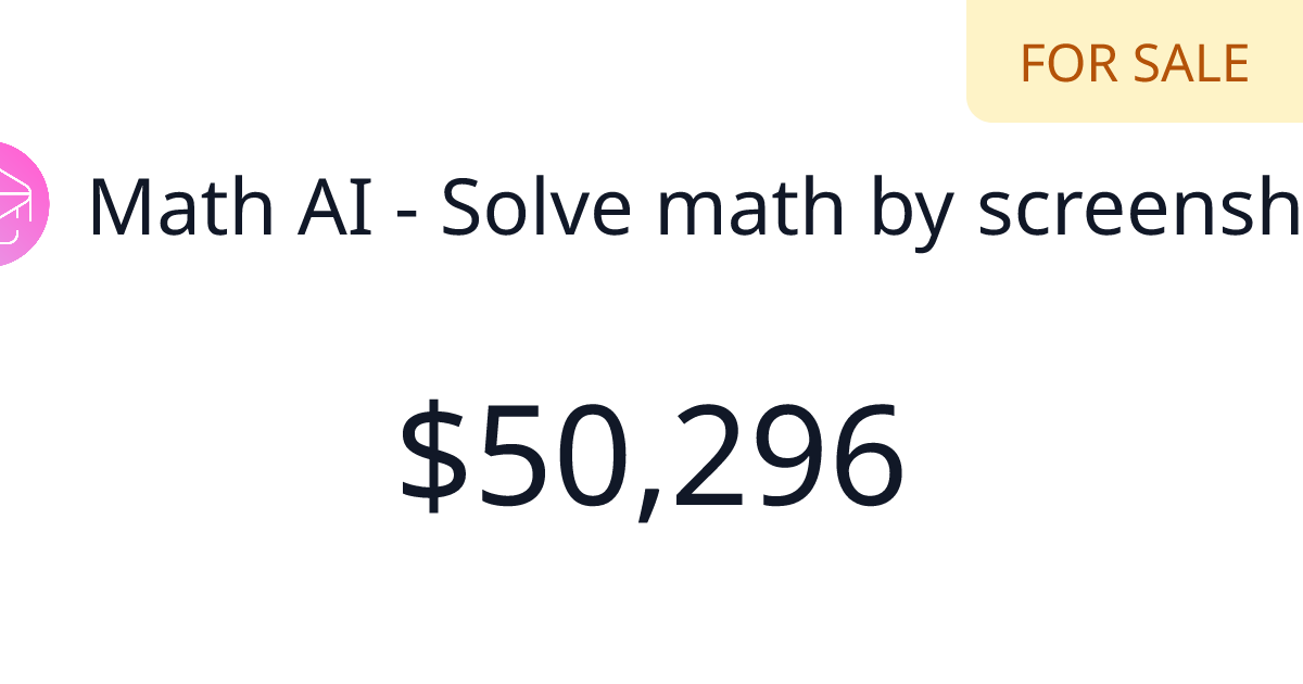 Math AI - Solve math by screenshot - $1,381 last 30 days | TrustMRR