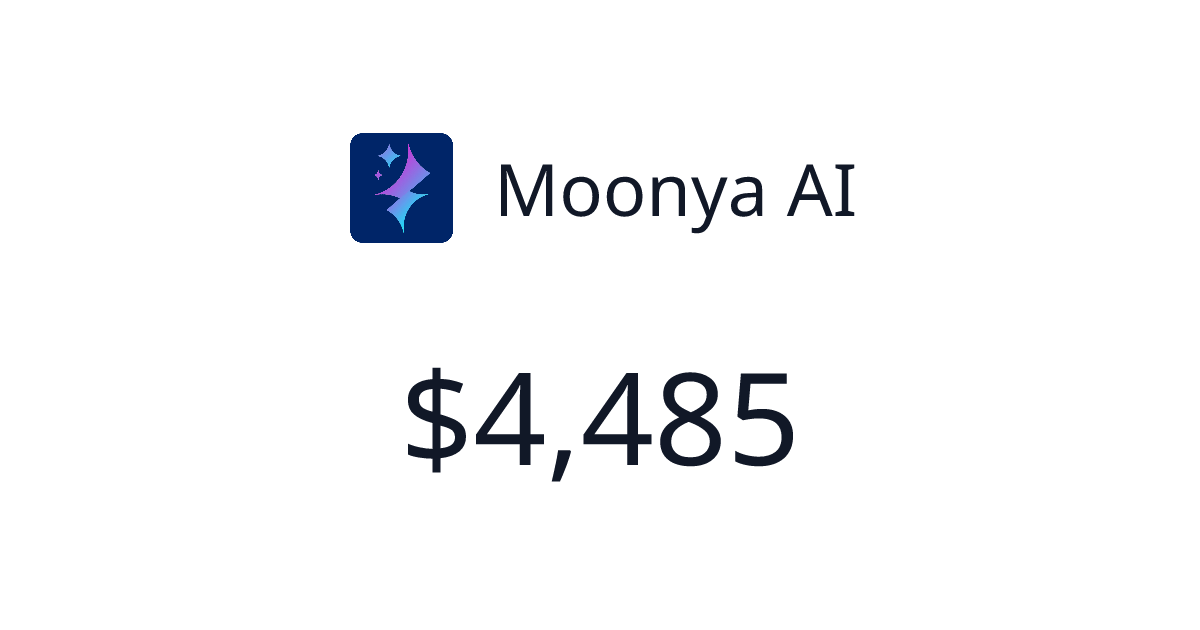 Moonya AI - $2,072 last 30 days | TrustMRR