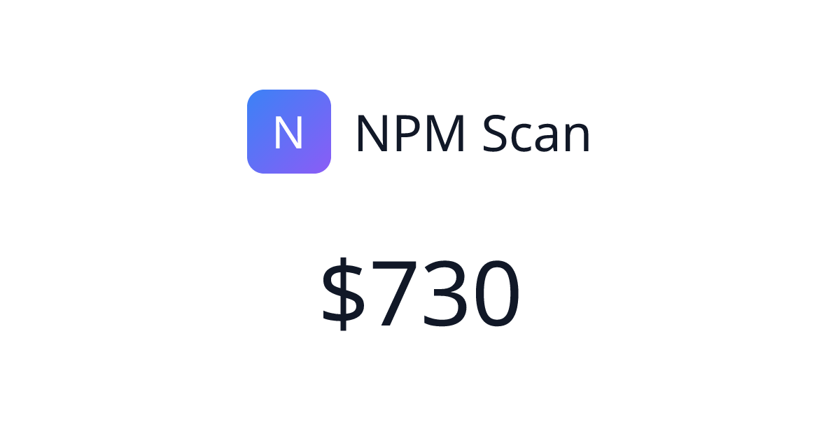 NPM Scan - Verified revenue | TrustMRR