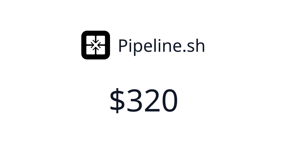 Pipeline.sh - Verified revenue | TrustMRR