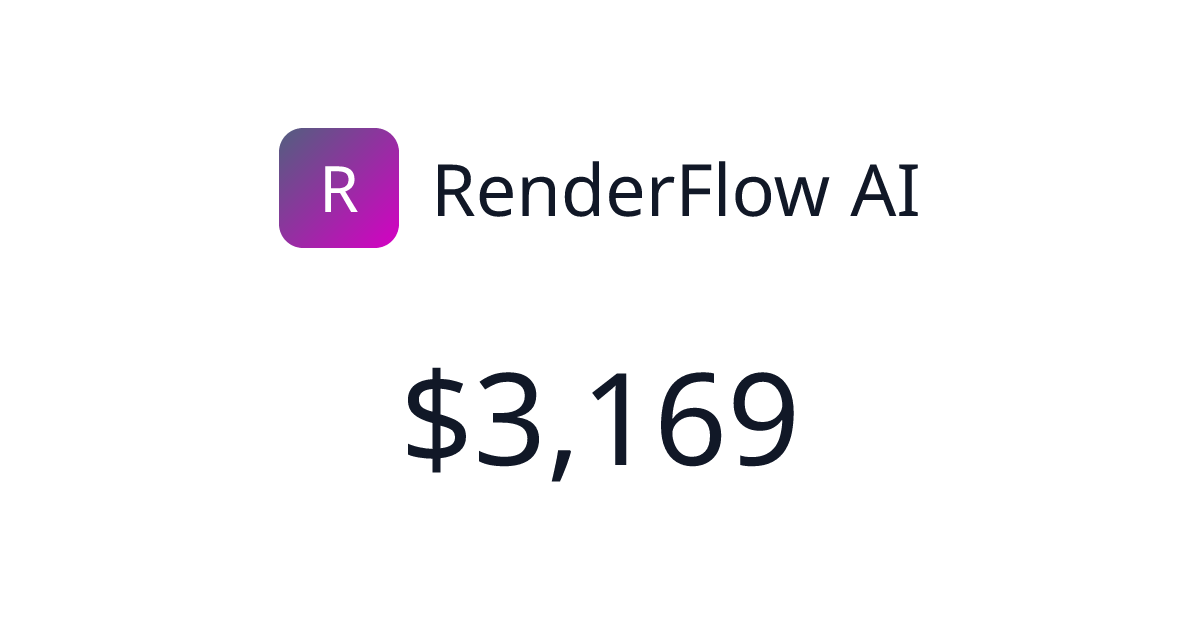 RenderFlow AI - $170 last 30 days | TrustMRR
