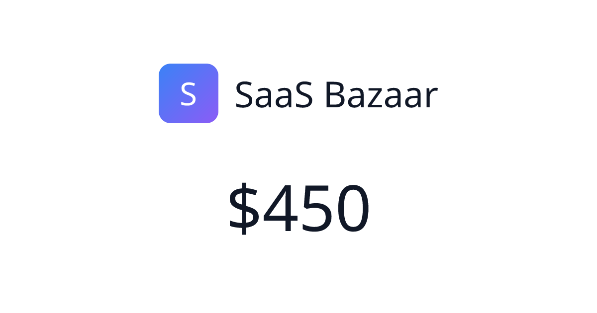 SaaS Bazaar - Verified revenue | TrustMRR