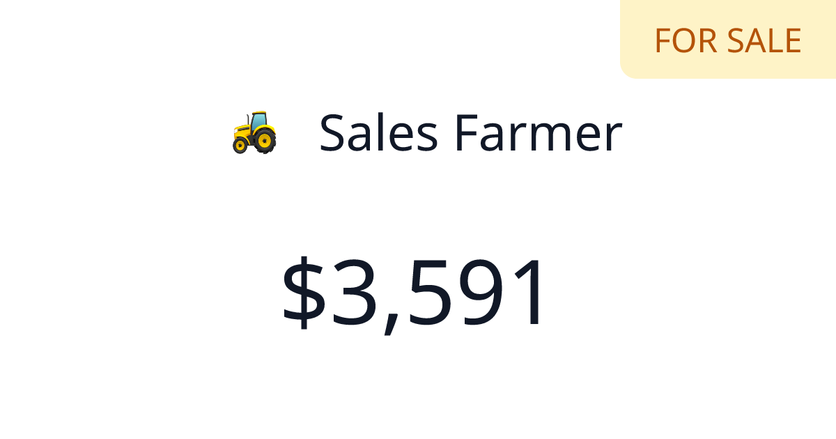 Sales Farmer - $271 last 30 days | TrustMRR