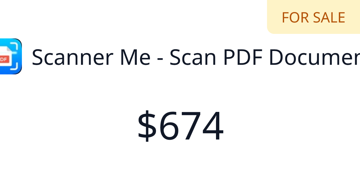 Scanner Me - Scan PDF Document - $107 last 30 days | TrustMRR