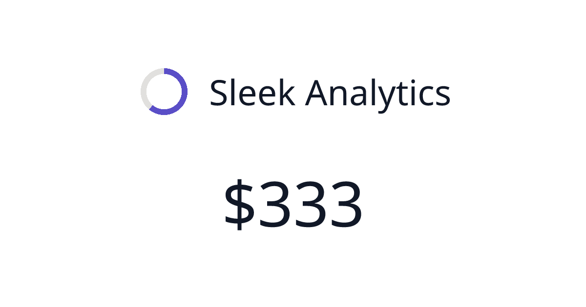Sleek Analytics - $106 last 30 days | TrustMRR