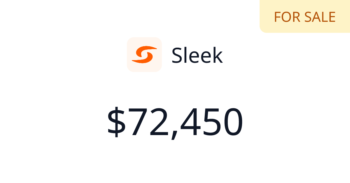 Sleek - $29,376 last 30 days | TrustMRR