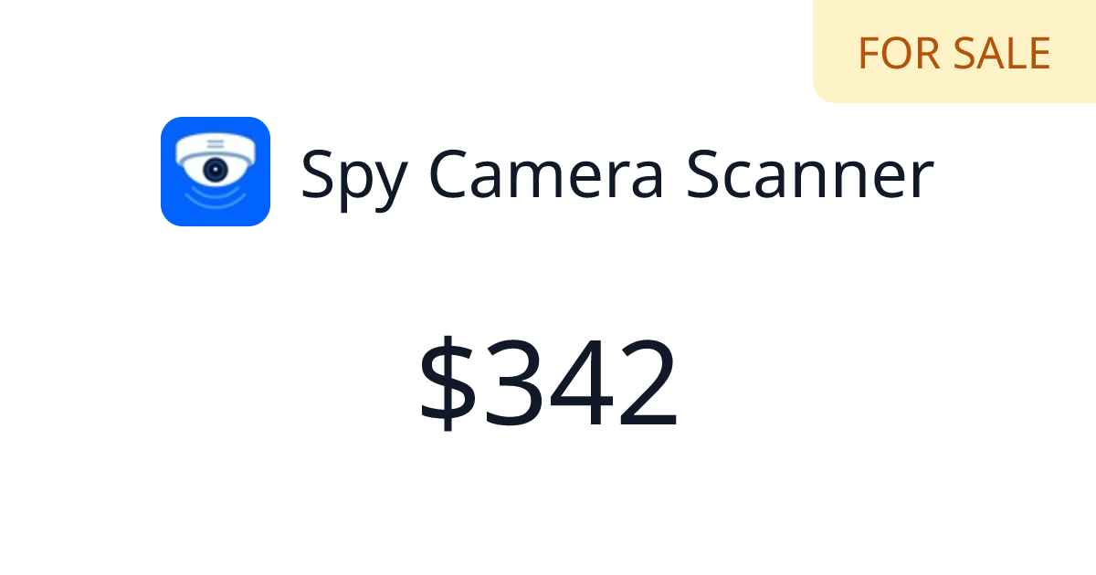 Spy Camera Scanner - $342 last 30 days | TrustMRR
