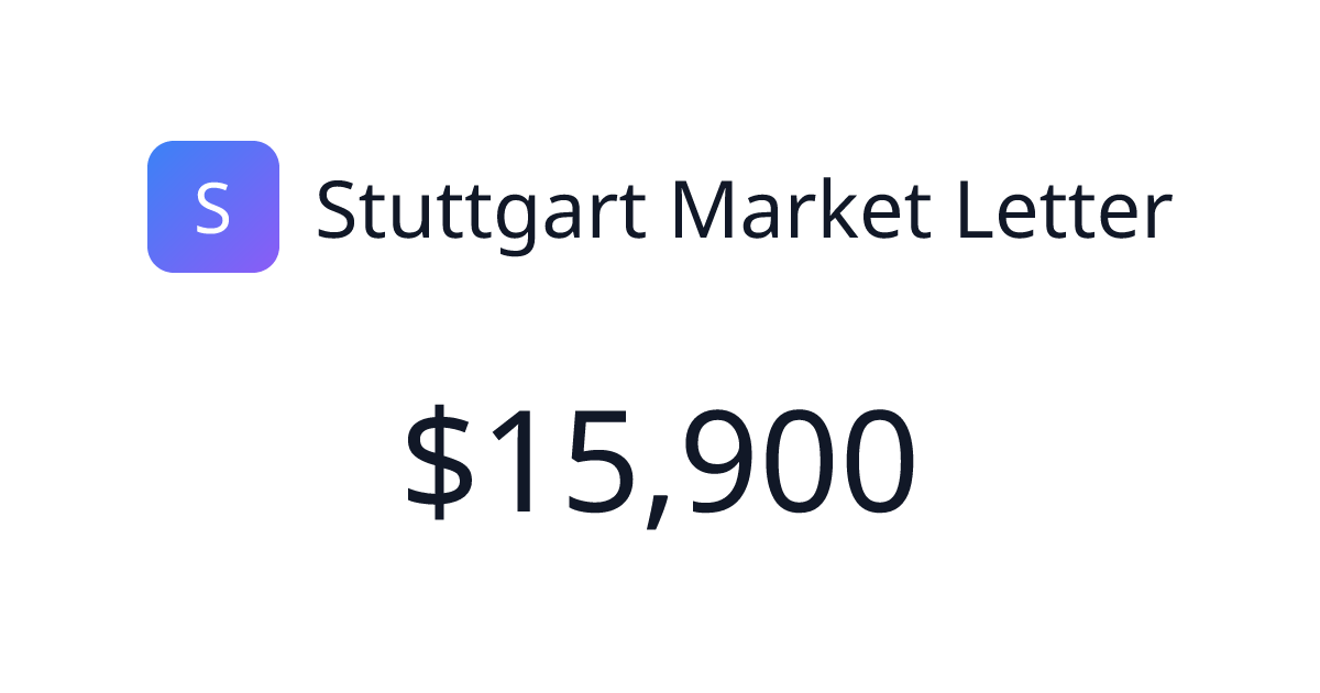 Stuttgart Market Letter - $1,000 last 30 days | TrustMRR