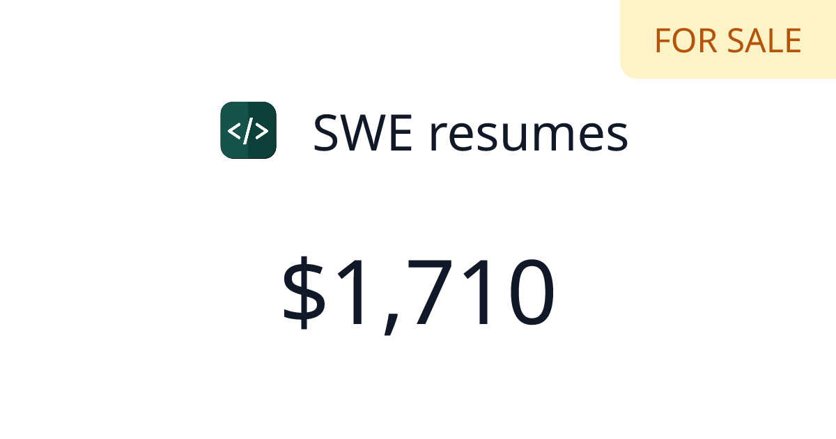 SWE resumes - $260 last 30 days | TrustMRR