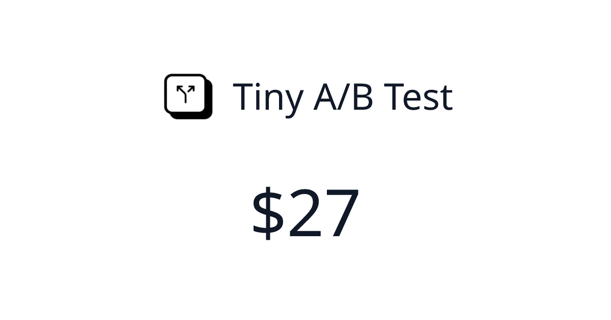 Tiny A/B Test - Verified revenue | TrustMRR