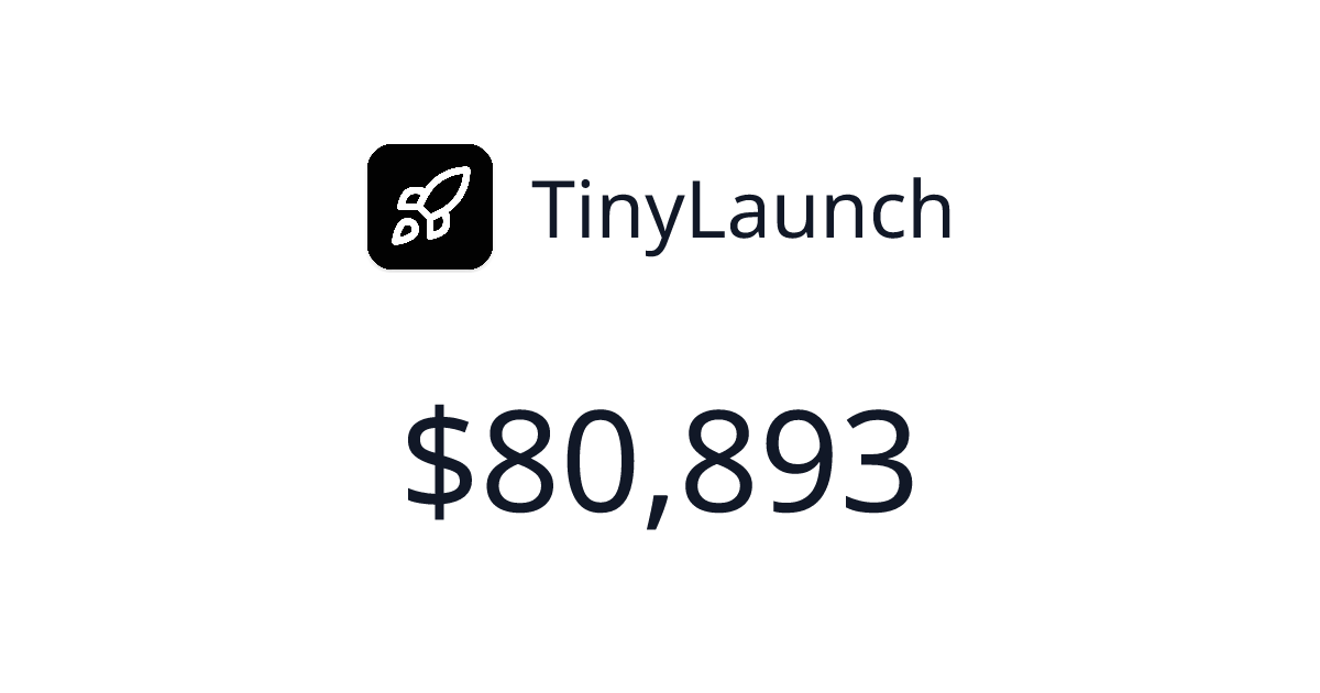 TinyLaunch - $2,712 last 30 days | TrustMRR