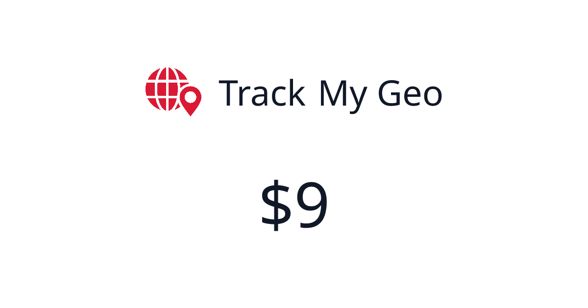 Track My Geo - $9 last 30 days | TrustMRR