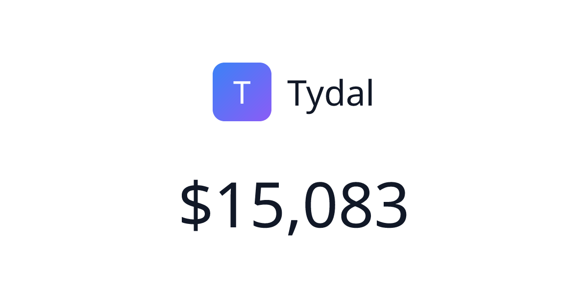 Tydal - $1,349 last 30 days | TrustMRR
