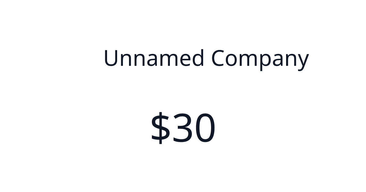 Unnamed Company - $30 last 30 days | TrustMRR