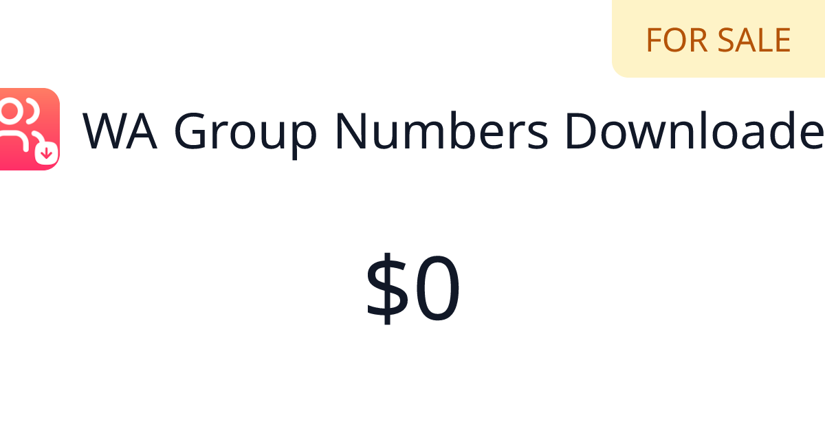 WA Group Numbers Downloader - Verified revenue | TrustMRR
