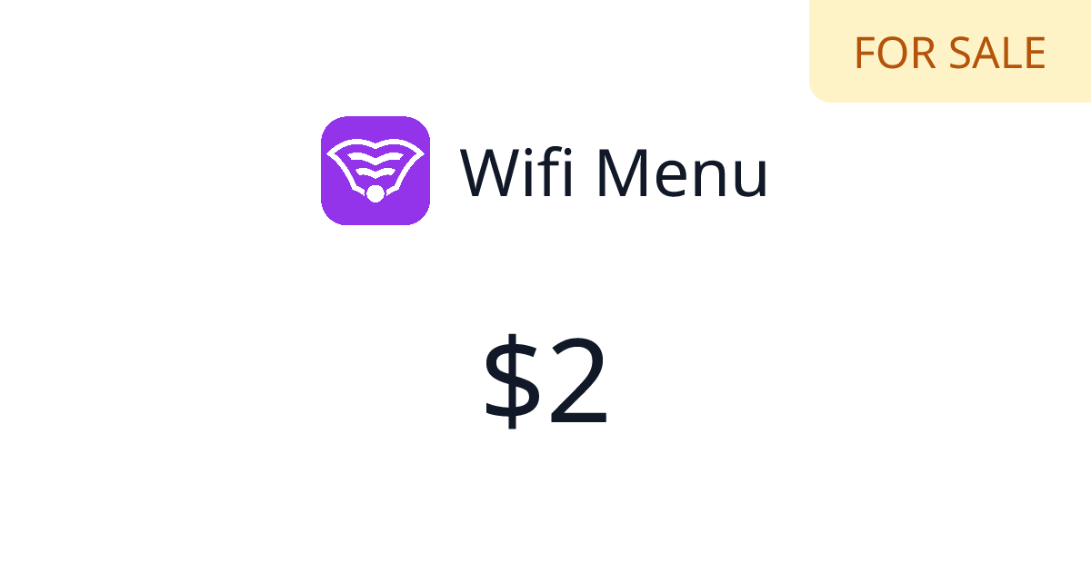 Wifi Menu - Verified revenue | TrustMRR