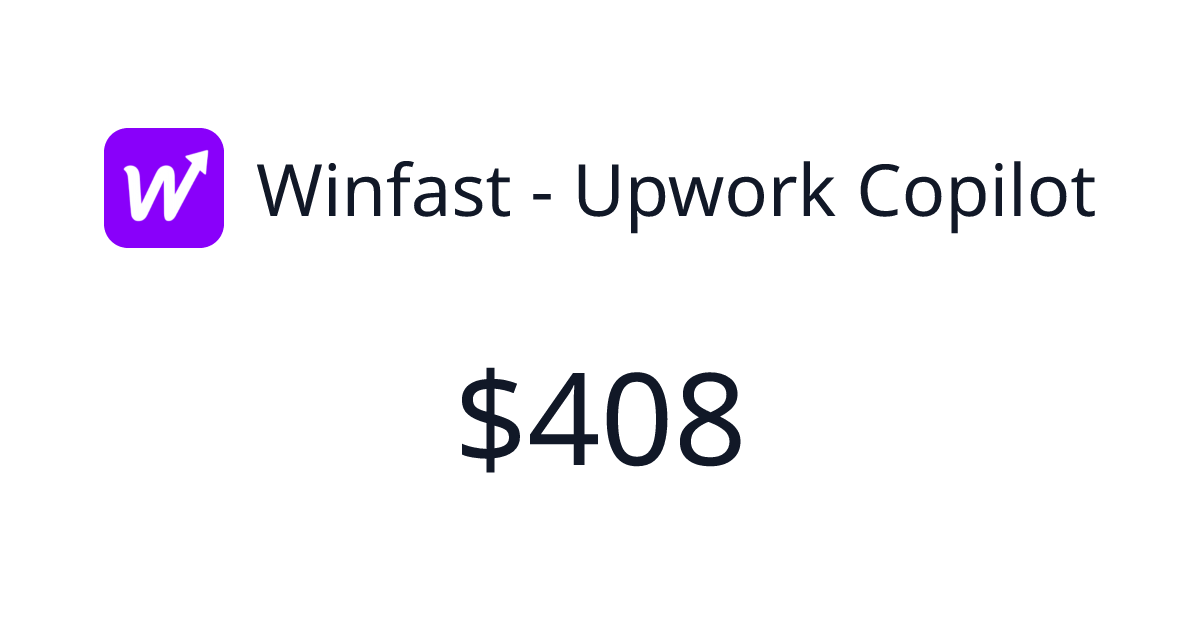 Winfast - Upwork Copilot - $40 last 30 days | TrustMRR